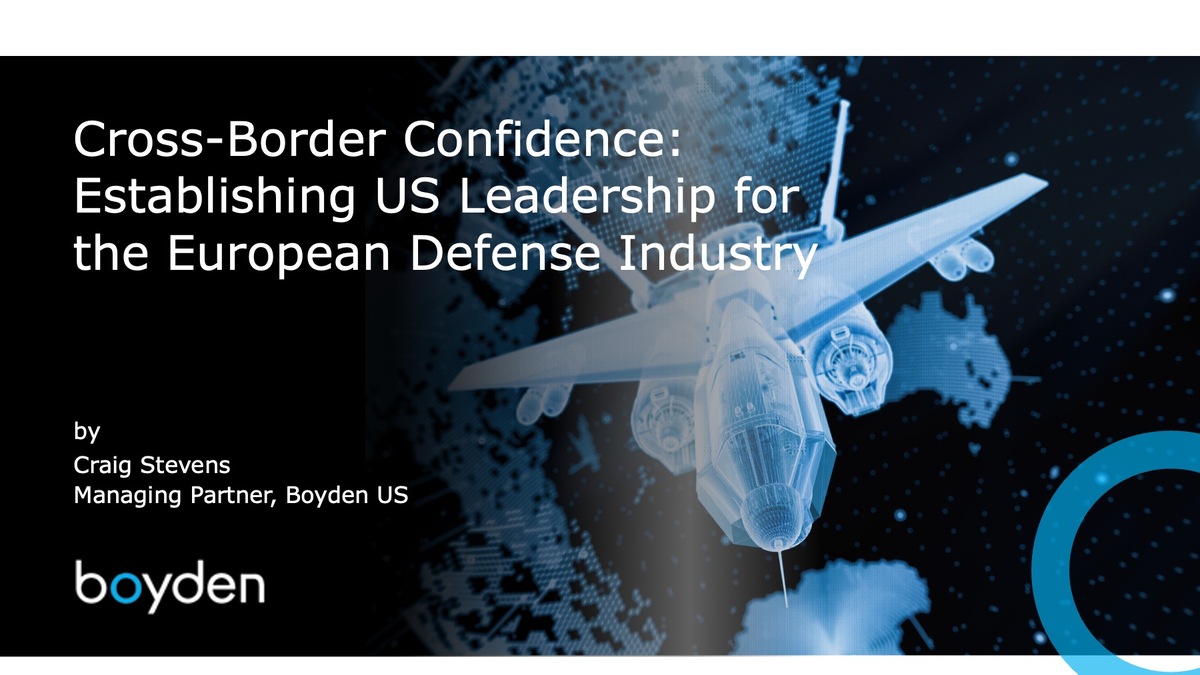 Cross-Border Confidence: Establishing US Leadership for the European ...