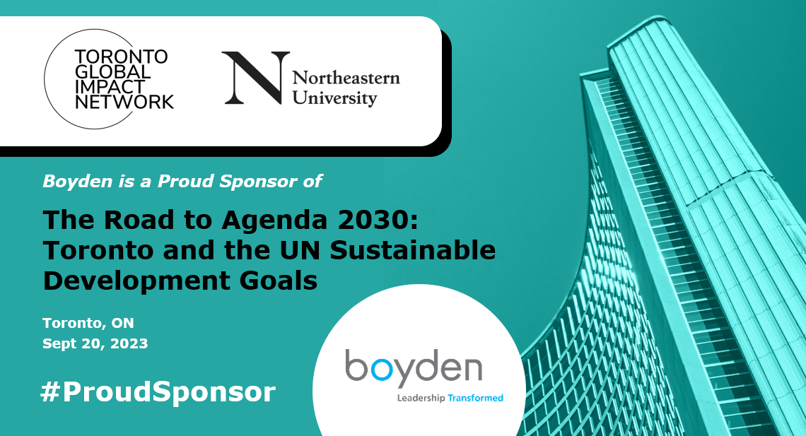 Boyden is proud to sponsor Toronto Global Impact Network's The Road to ...