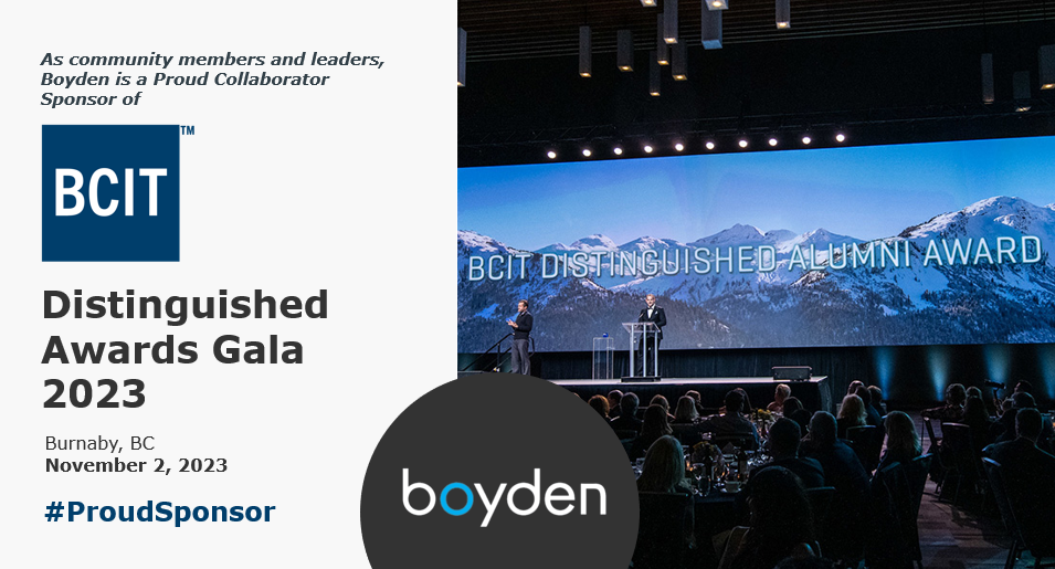 Boyden Joins as Collaborator Sponsor of BCIT Distinguished Awards 2023 - Executive Search - Boyden