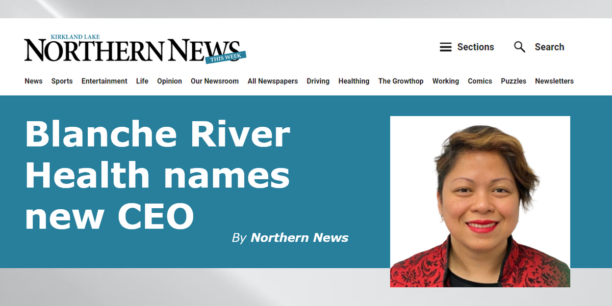 Blanche River Health names new CEO - Executive Search - Boyden