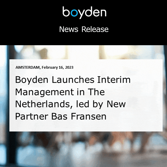 Boyden Launches Interim Management in The Netherlands, led by New ...