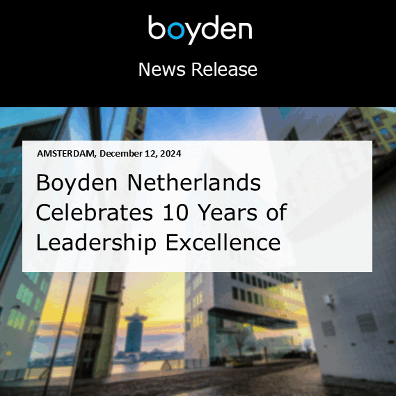Boyden Netherlands Celebrates 10 Years of Leadership Excellence - Boyden