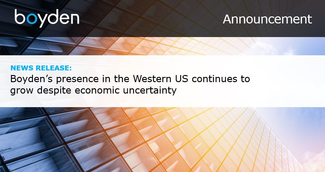 Boyden’s presence in the Western US continues to grow despite economic ...