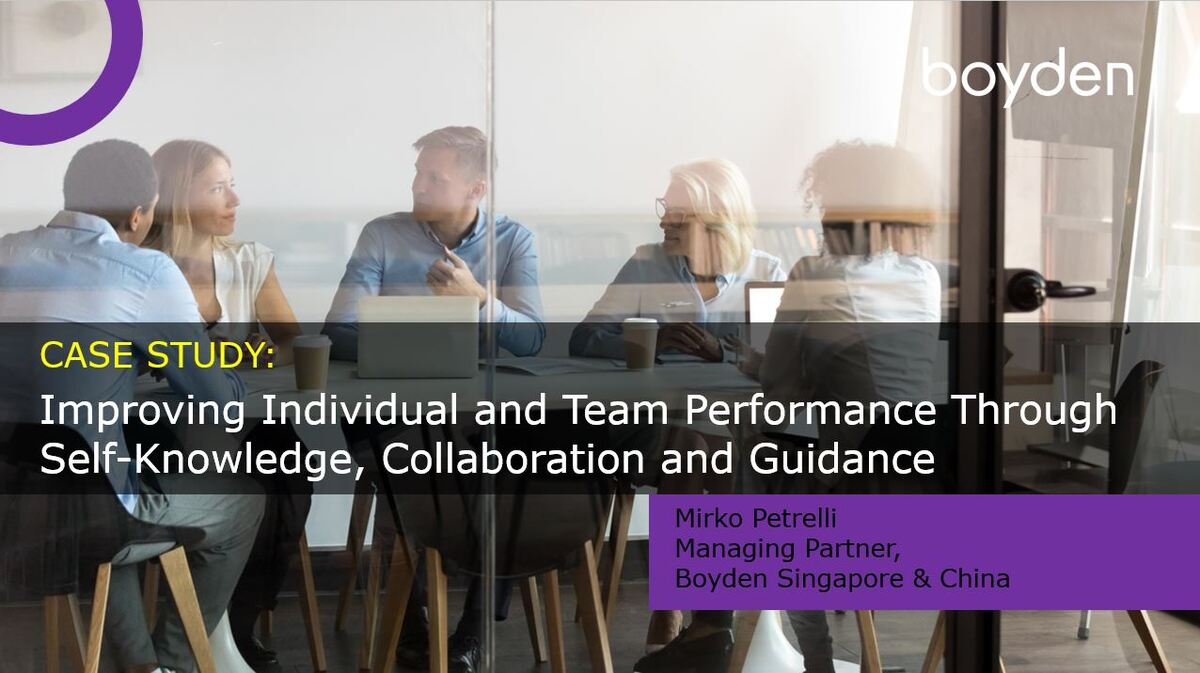 Improving Individual and Team Performance Through Self-Knowledge ...