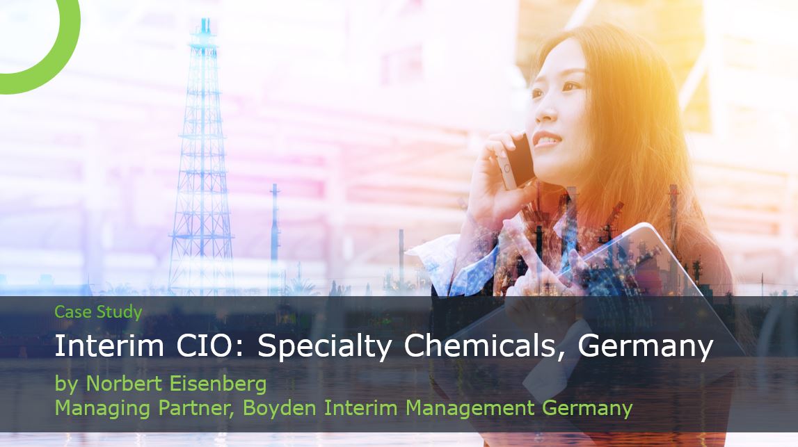 Interim CIO: Specialty Chemicals, Germany - Interim Management - Boyden
