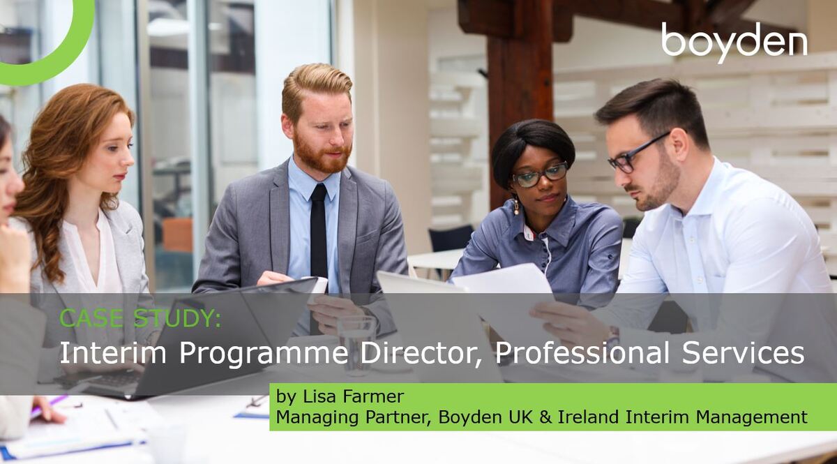 Interim Programme Director, Professional Services Business - Interim ...