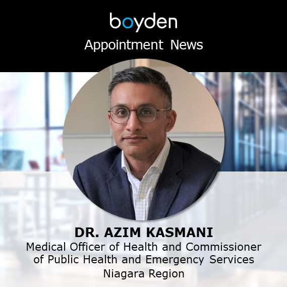 New permanent Niagara Region Medical Officer of Health appointed - Executive Search - Boyden