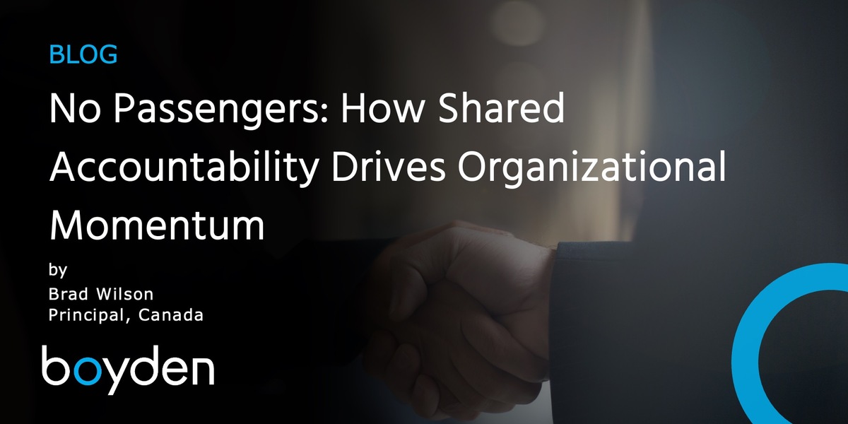 No Passengers: How Shared Accountability Drives Organizational Momentum ...