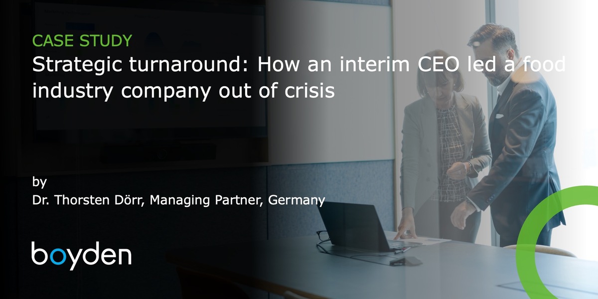 Strategic turnaround: How an interim CEO led a food industry company ...