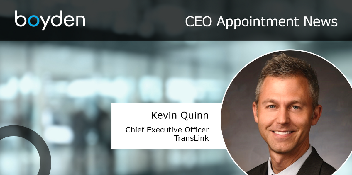 TransLink announces new Chief Executive Officer - Executive Search - Boyden
