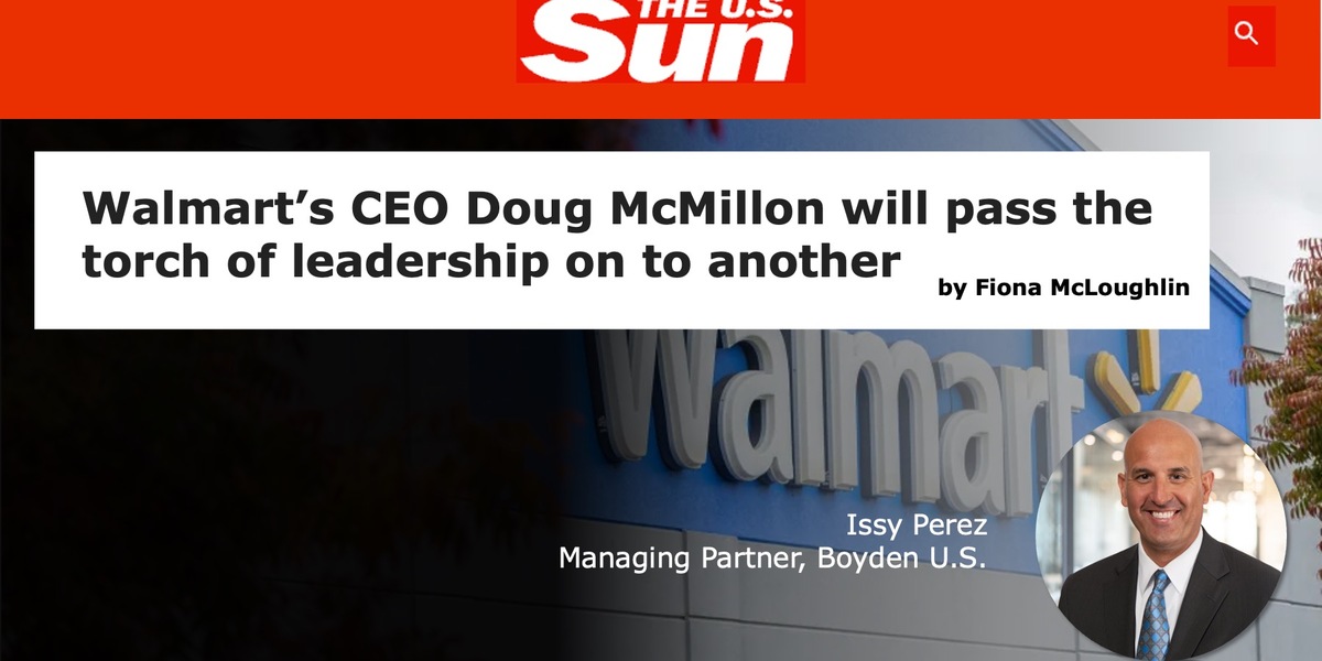 Walmart’s CEO Doug McMillon will pass the torch of leadership on to ...
