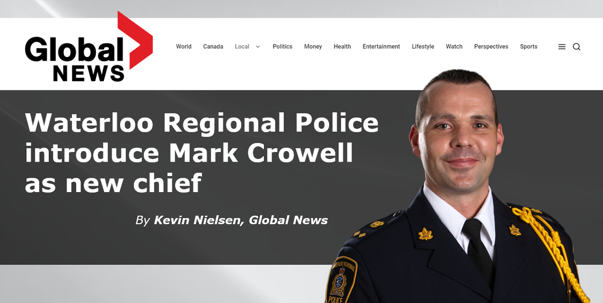 Waterloo Regional Police introduce Mark Crowell as new chief ...